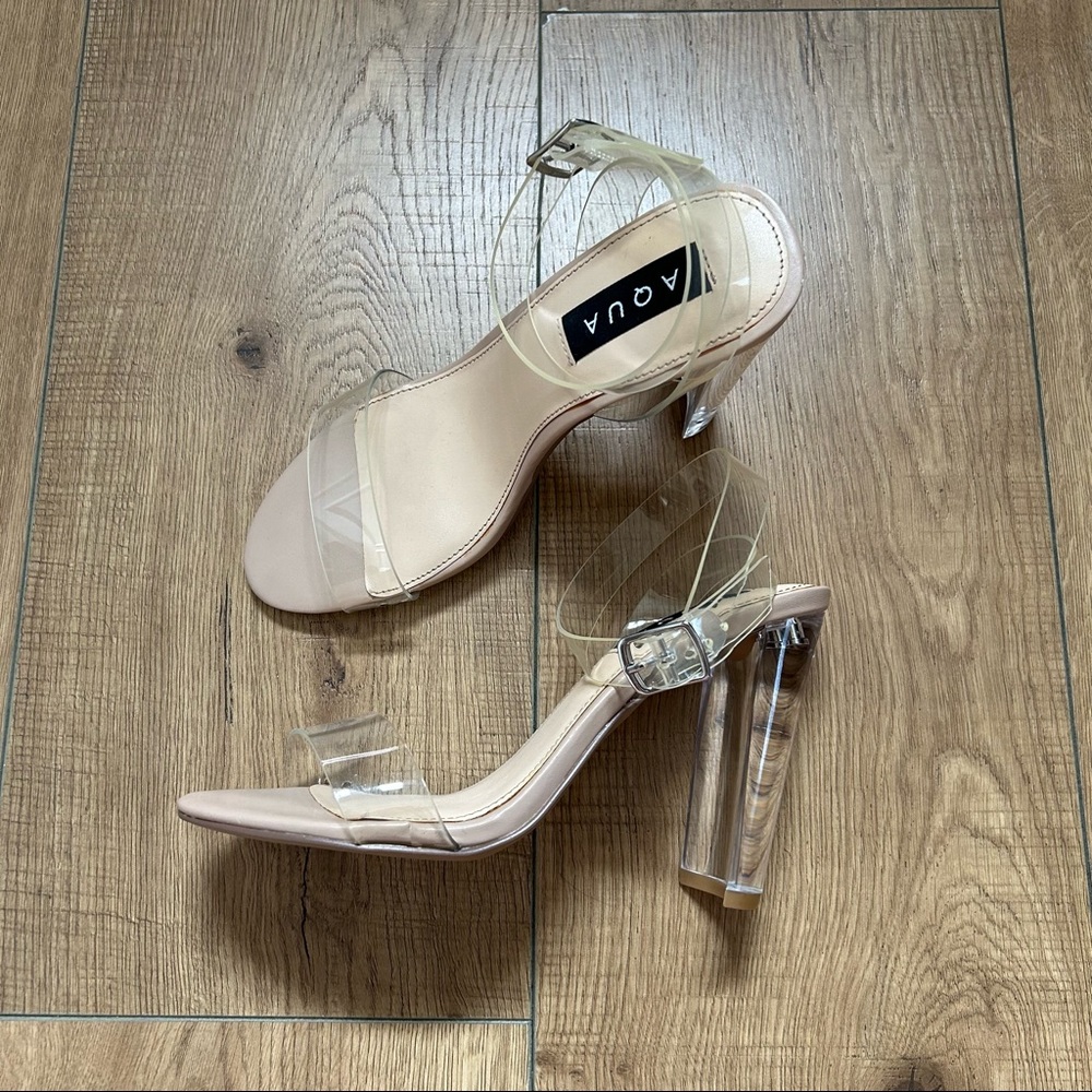 Aqua Luna Clear High-Heel Sandals - Gem